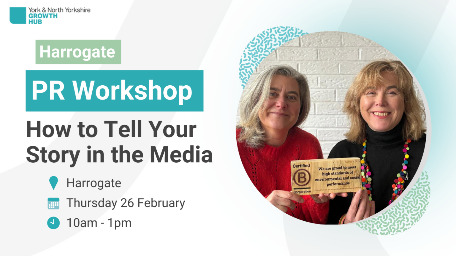 🟢 PR Media Workshop: How to Tell Your Story in the Media | Harrogate ...